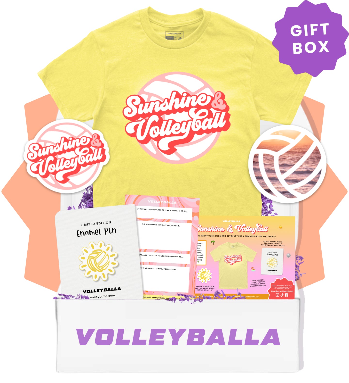 Sunshine & Volleyball Gift Box | Volleyball Gift | Volleyballa