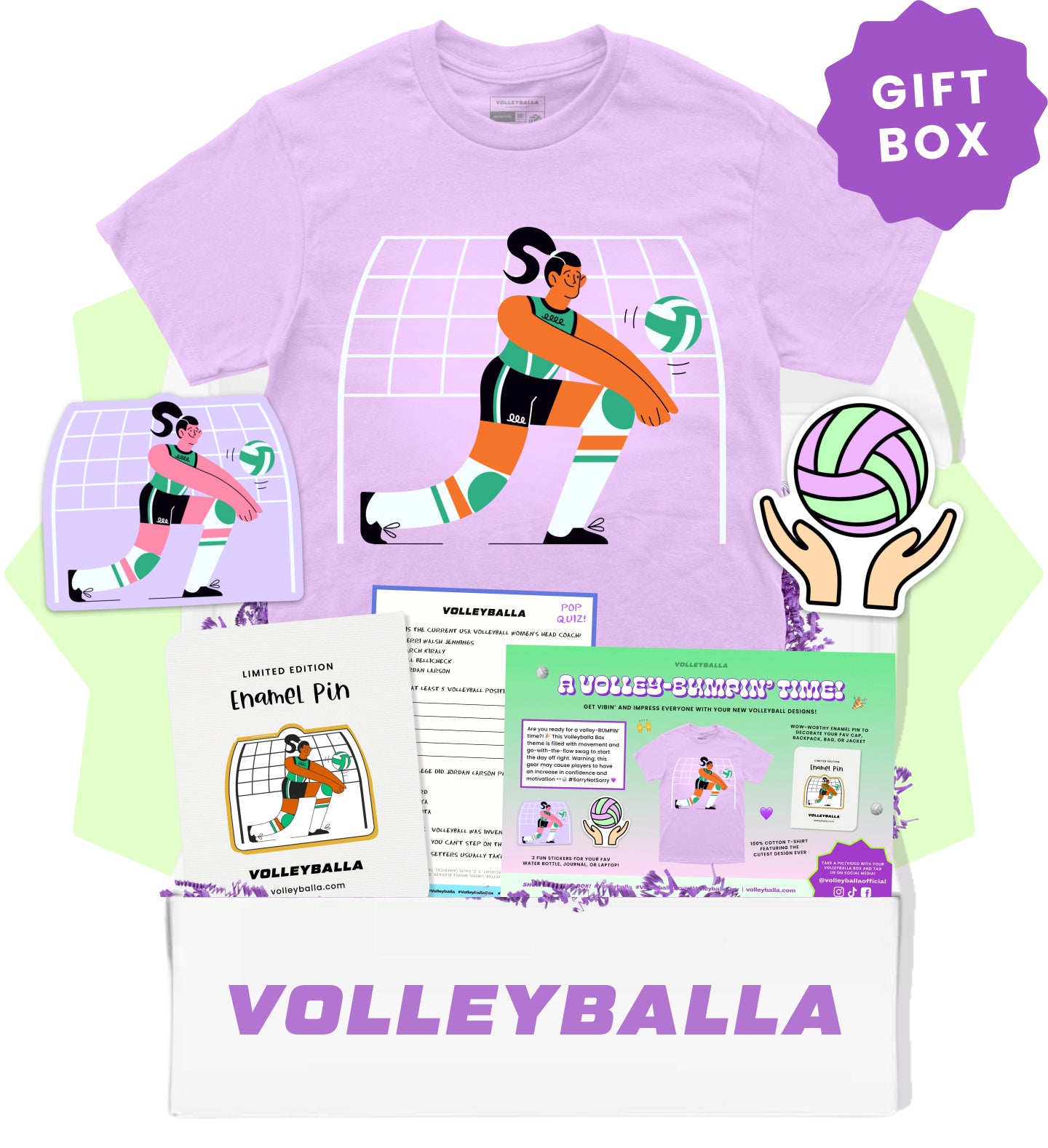 Cute Volley Bumpin' Time Gift Box | Volleyball Gift | Volleyballa