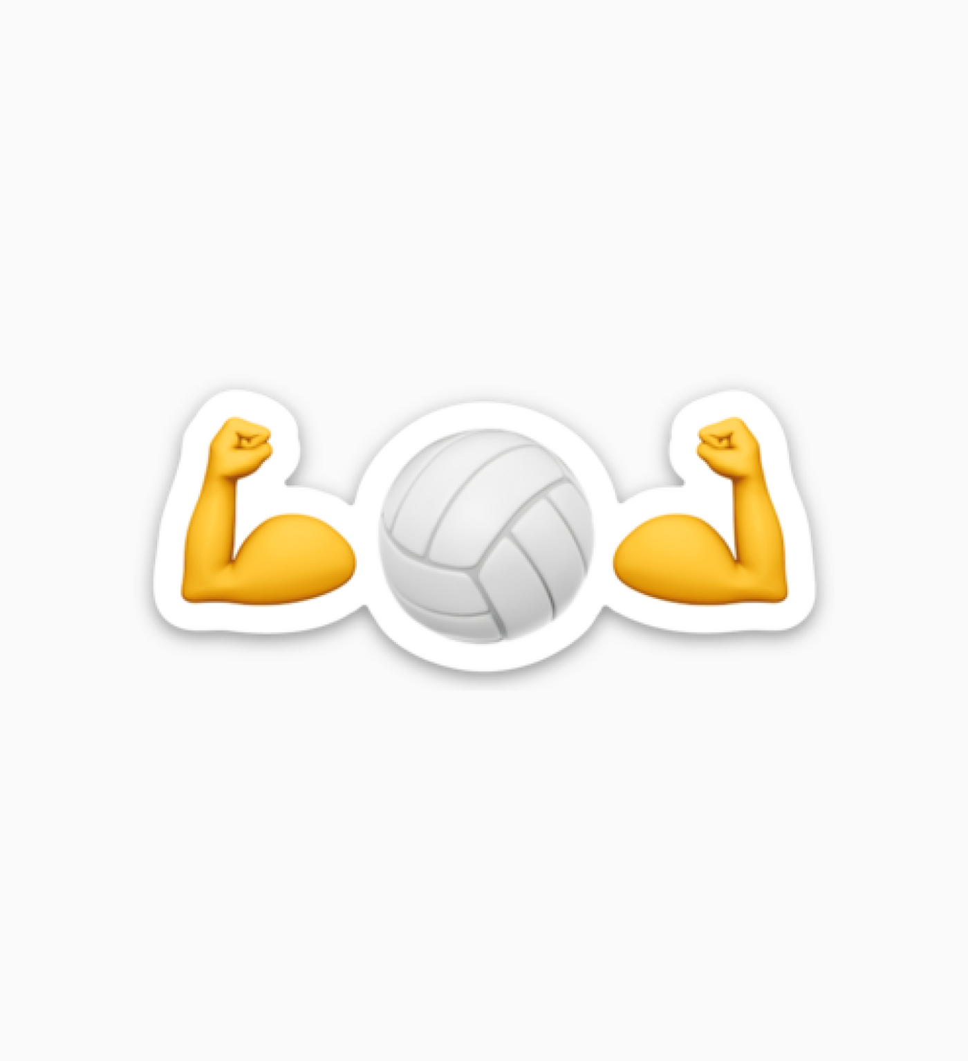 Volleyball Biceps Emoji - Funny Volleyball Sticker | Volleyballa