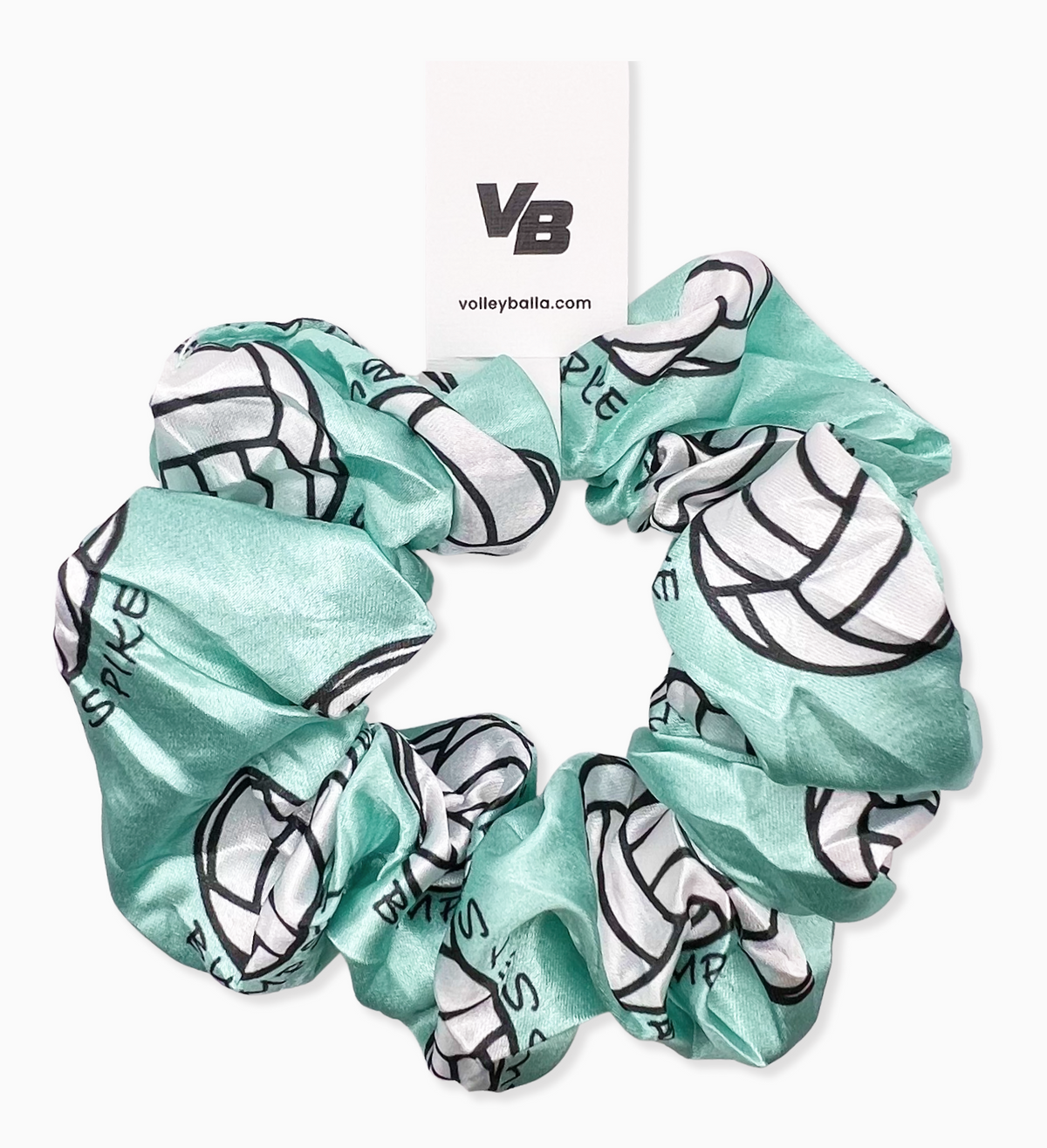 'Bump, Set, Spike' Volleyball Silk Scrunchie | Volleyball Hair Gear
