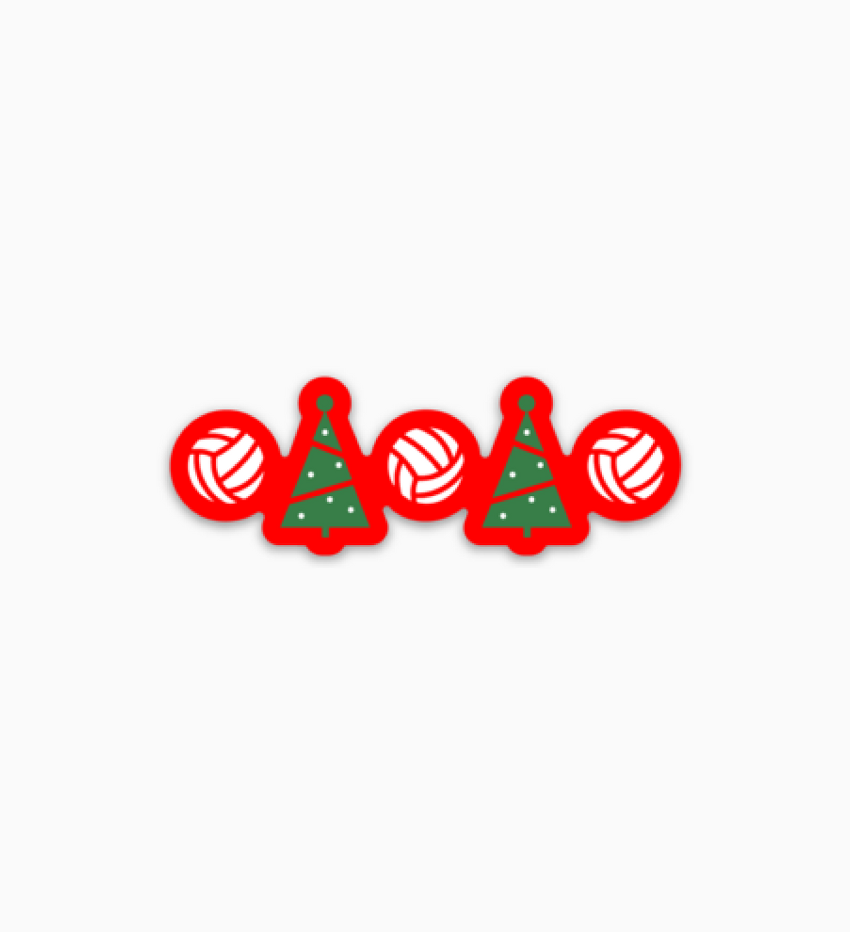 Christmas Tree Pattern - Volleyball Sticker | Volleyballa