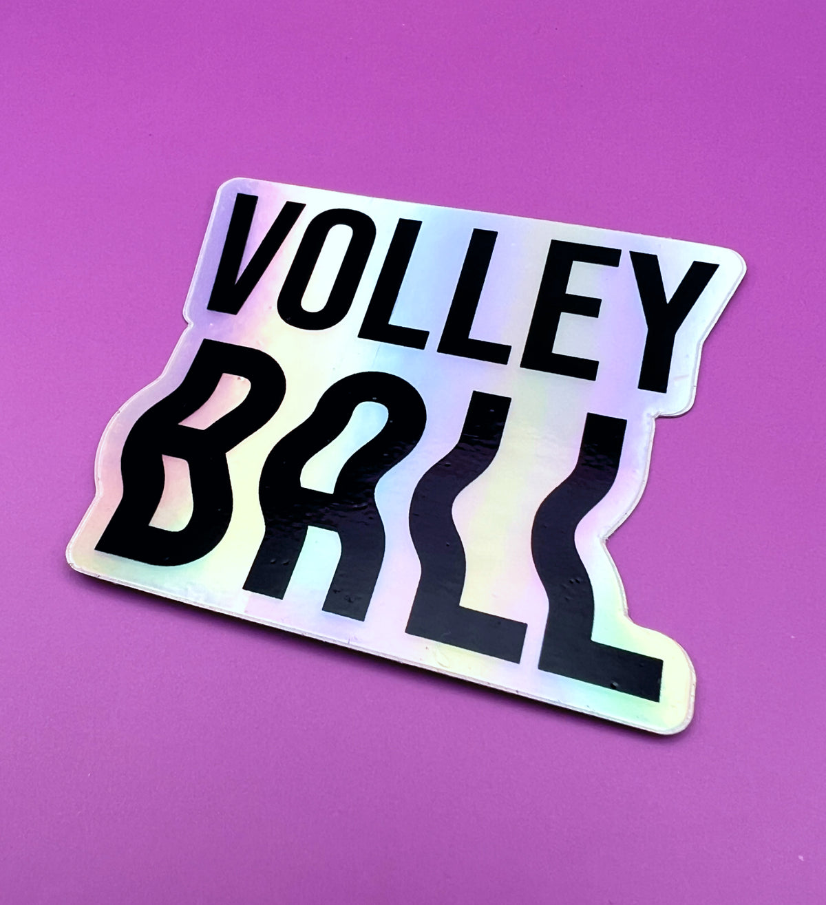 Iridescent Holographic Volleyball Sticker - Wavy | Volleyballa